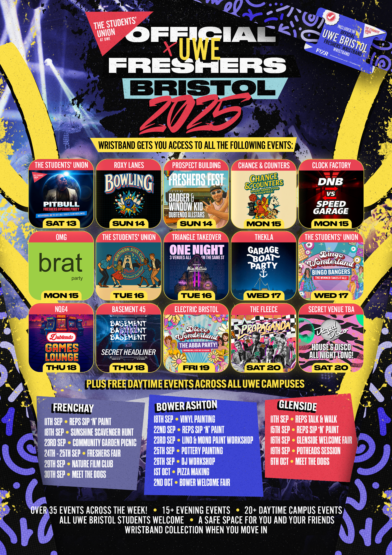 UWE Bristol Freshers Week 2025 - Official Events & Tickets | Bristol ...